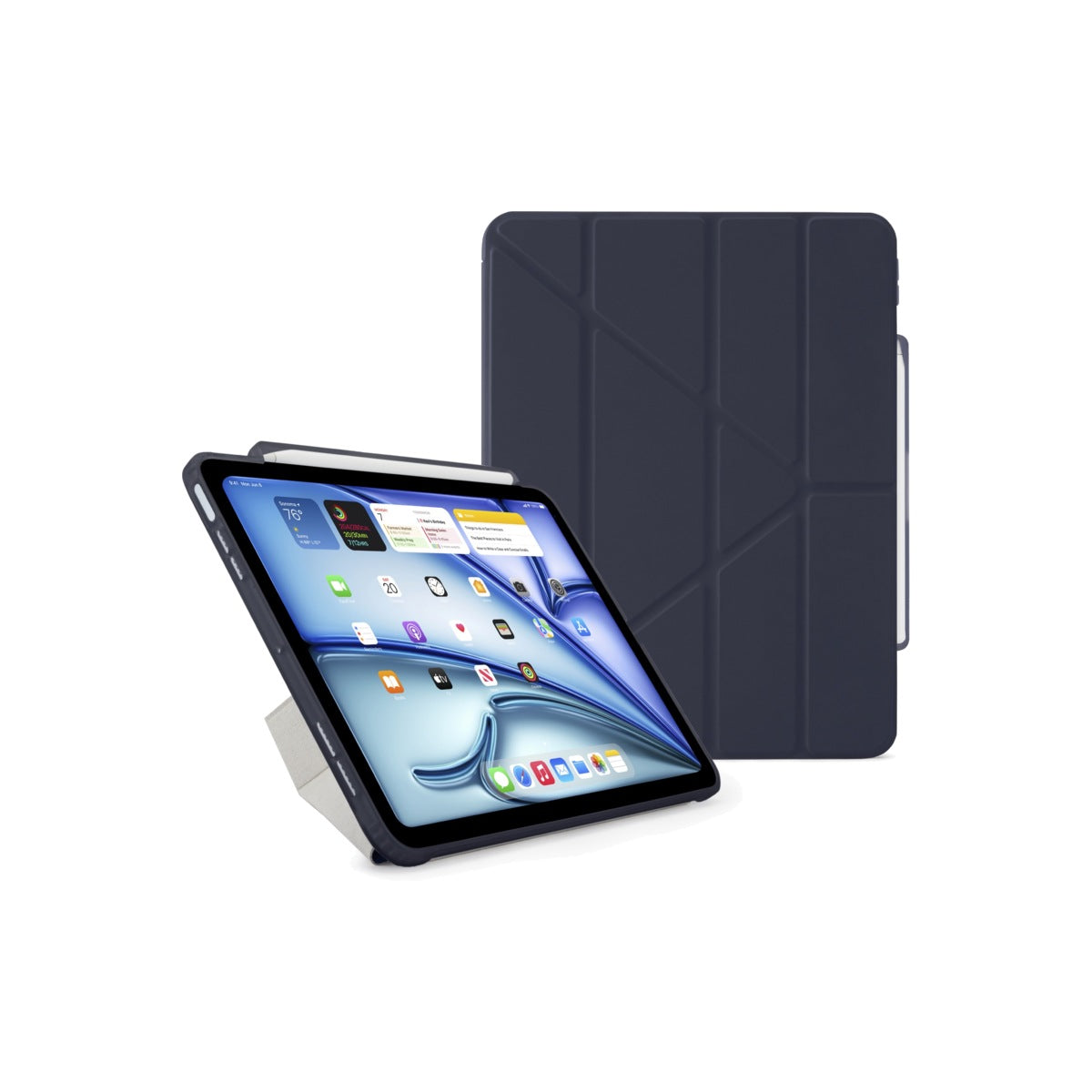 Kryt na iPad Air 13" (24/25/26) Pipetto Origami No3 Pencil Case - tmavě ...